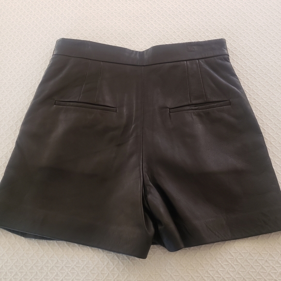 Mango | Shorts | Mango High Waisted Leather Shorts In Black Size M ...
